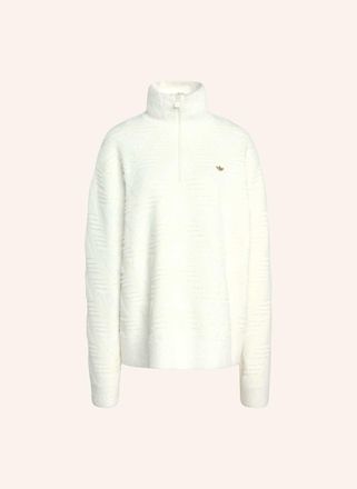 adidas Originals Adidas Originals Strickpullover Mit Reissverschluss Bis Zur Brust weiss