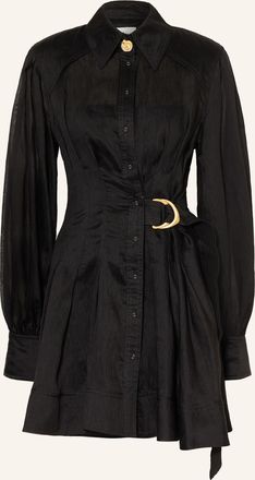 Aje Hemdblusenkleid Rosanna Mit Leinen schwarz