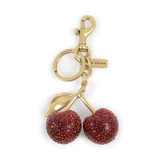 Coach Femme, Accessoires, Jaune, Taille: ONE Size Small Crystal Cherry Bag Charm