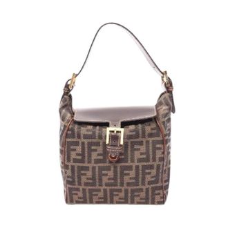 Fendi Pre-owned Zucca Canvas Leather Handbag - - Pre-owned - Damen - Braun - ONE SIZE