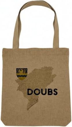 Fabulous Sac Shopping Tote Bag Aspect Lin - Doubs 25 Besan&ccedil;on Departement Carte Ancienne Franche Comt&eacute; - Sac de Courses Toile Epaisse 360g Beige Naturel Cabas 