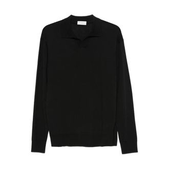 Paolo Pecora Polo-Shirt mit lockerer Passform - - Tops - Herren - Schwarzk - M