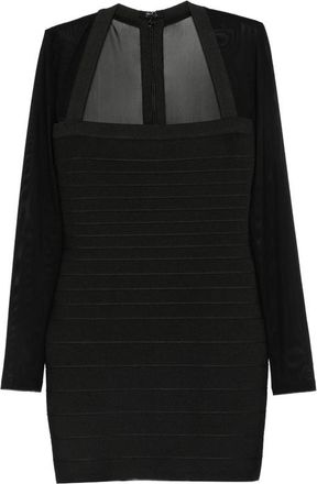 H&eacute;rve L&eacute;ger Mesh-panel Bandage Mini Dress