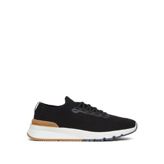 Brunello Cucinelli Luxuri&ouml;se Baumwoll-Sneaker f&uuml;r M&auml;nner - - Shoes - Herren - Schwarzk - 45 EU