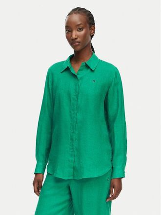 Tommy Hilfiger Hemd WW0WW44679 Gr&uuml;n Relaxed Fit