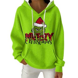 Generic Le Grinch Sweat A Capuche Femme Adulte Hiver Pilou Vêtements Moche The Sweet Costume Noël Christmas Pyjama Vetement Pull Chaud Oversize Noel 2025 Degu