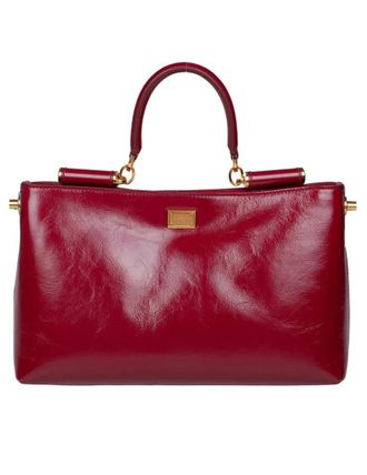 Dolce & Gabbana Hobo Bags - Vittoria Calfskin Handbag, Dark Red - Gr. unisize - in Rot - f&uuml;r Damen