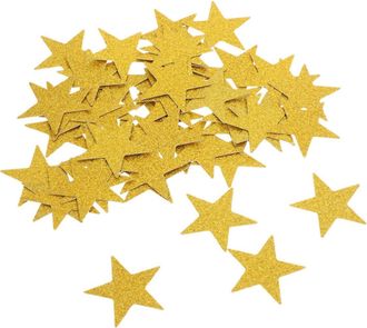 BESPORTBLE 100 St&uuml;ck Teiliges Goldfarbenes Sternkonfetti aus Beidseitigem Papier Metallische Sternpailletten f&uuml;r DIY Basteln Geburtstags Hochzeitsdeko Umweltfreu