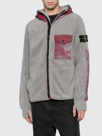 Stone Island Windbreaker-Jacke aus technischem Gewebe mit Kapuze und Logo