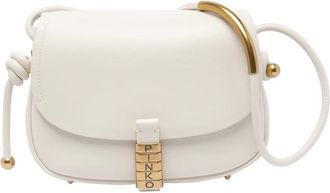 Pinko Pinko, Femme, Sacs, Blanc, Taille: ONE Size Soft Saddle Mini Bag