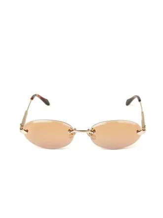 Just Cavalli SJC155 Orange Gradient Rimless Sunglasses - Rose gold