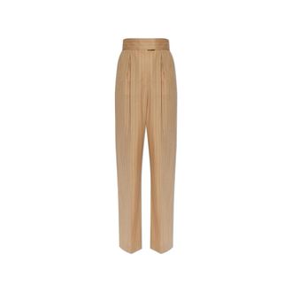 Valentino Garavani Wollhose mit Falten - - Trousers - Damen - Beige - M