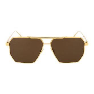 Bottega Veneta Lunettes de soleil Bv1012S - Homme - Accessoires - Jaune - Taille: 60 MM