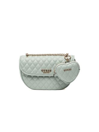Guess Quilted Polyurethane Crossbody Bag - Green