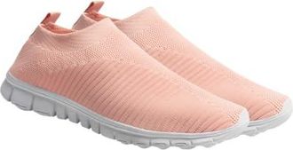 FOMIYES Chaussures Femme Casual Respirantes Maille Tiss&eacute;e L&eacute;g&egrave;re Antid&eacute;rapantes pour Quatre Saisons Baskets sans Lacets Confortables et Flexibles pour Marche 