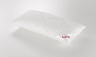 Paradies Kissen 40x80 cm Softy Plus Bio, Öko-Tex Zertifiziert Standard 100 Klasse 1, medizinisch getestet, verstepptes Kopfkissen mit Reißverschluss