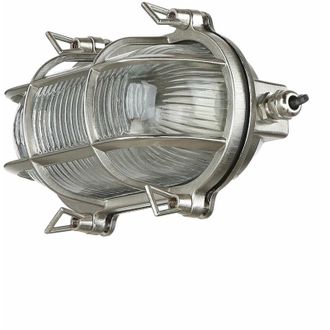 Licht-Erlebnisse Licht-erlebnisse - Applique ext&eacute;rieure laiton verre cannel&eacute; l : 21 cm Maritim IP64 E27 Applique ext&eacute;rieure