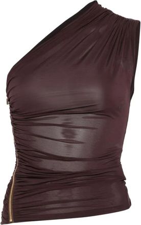 Elisabetta Franchi Femme, Tops, Brun, Taille: 42 FR Top en jersey