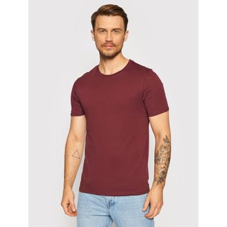 Jack & Jones Jack & Jones T-Shirt Organic Basic 12156101 Dunkelrot Slim Fit