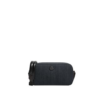 Moncler Moncler Carlo Denim Crossbody Bag, Men, Blue, Size: One Size