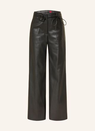 HUGO BOSS Hugo Hose Hasmina In Lederoptik schwarz
