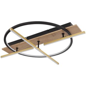 Globo Lighting Globo Lighting - Plafonnier led aspect bois Pivotant 3 modes d&eacute;clairage Lampe de salon d 60 cm