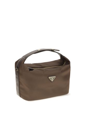 Prada Womens Ch&eacute;rie Mini Handbag Bruciato Recycled Polyamide Handbags Hand Bags