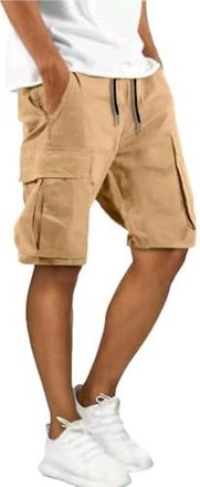 Generic Short de course pour homme - Short cargo d&eacute;t&eacute; pour homme - Short d&eacute;contract&eacute; - Pantalon de course l&eacute;ger - Coupe d&eacute;contract&eacute;e - Pantalon de travail ext