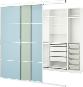 IKEA SKYTTA / PAX Kleiderschrank+Schiebetüren begehb