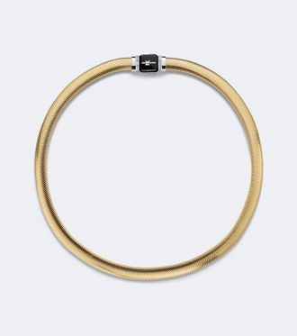 Nikos Koulis Halskette Feelings aus 18kt Gelb- und Wei&szlig;gold mit Diamanten und Emaille
