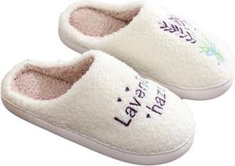 Generic Pantoufles en peluche pour femme et homme - Confortables - Douces - Légères - En coton à mémoire de forme - Pour lhiver - Pour lintérieur et lextérieu