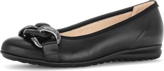 Gabor Damen Klassische Ballerinas, Frauen Flats,Ballett-Schuhe,Ballet-Flats,Ausgehschuhe,Abendschuhe,Slip-ons,schwarz(Uni+asilb),38.5 EU / 5.5 UK