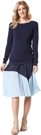 Esprit Damen Skirt WVN UTB Umstandsrock, Mehrfarbig (Night Blue 486), 44