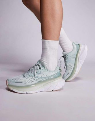 Saucony Guide 18 - Lauf-Sneaker in Nebel und Aloe-Wei&szlig;