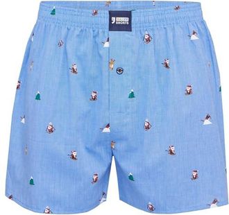 Happyshorts Boxer tissé pour Noël, ski, Père Noël, Skiing Santa, M