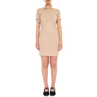 Lacoste Polo-Kleid aus Stretch-Piqu&eacute; in Slim Fit - - Dresses - Damen - Beige - 2XS