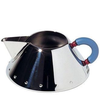 Alessi Rahmk&auml;nnchen aus Edelstahl mit Griff aus PA, hellblau, 9.2 x 11 x 30.5 cm