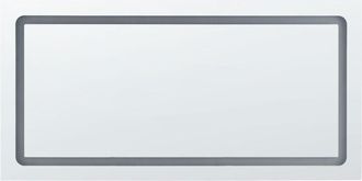 Beliani Beliani - Miroir Mural de Salle de Bains à led Blanc Moderne Argenté 120 x 60 cm Benouville