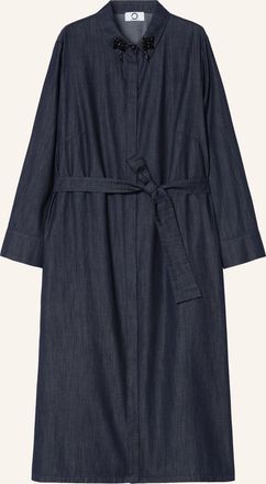 Marina Rinaldi Marina Rinaldi Hemdblusenkleid Riga In Jeansoptik Mit Schmuckperlen blau