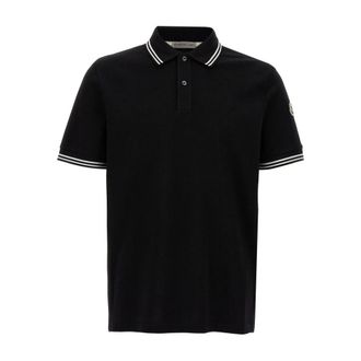 Moncler Homme, Tops, Noir, Taille: S Polo Noir Manches Courtes