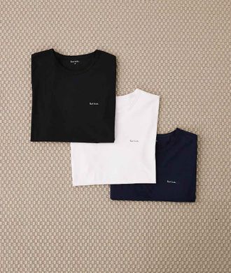 Paul Smith Lot de 3 t-shirts &agrave; logo - Multicolore