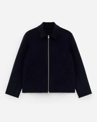 Arket Doubleface-Jacke Aus Wollmischung -Blau