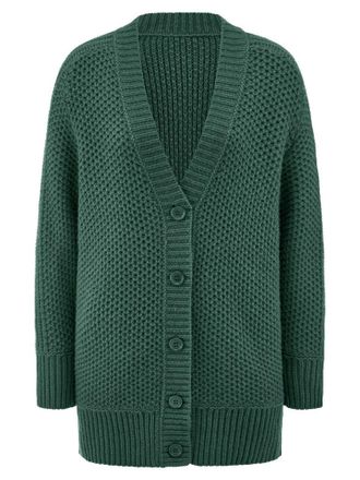 Fadenmeister Berlin Long-Strickjacke aus Schurwolle und Kaschmir Fadenmeister Berlin t&uuml;rkis