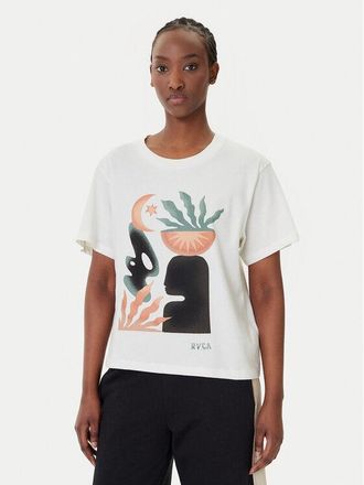 Rvca T-Shirt Collage EVJZT00163 Wei&szlig; Easy Fit