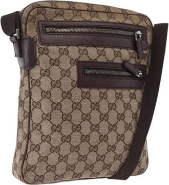 Gucci Sac bandouli&egrave;re vintage GG Canvas Pre-owned - Femme - Pre-owned - Brun - Taille: ONE Size