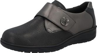 Solidus 29506 Kate - Largeur K, Louvre Flex Perlcalf Vitello Terra Anthracite Noir, 43 EU XX-Large