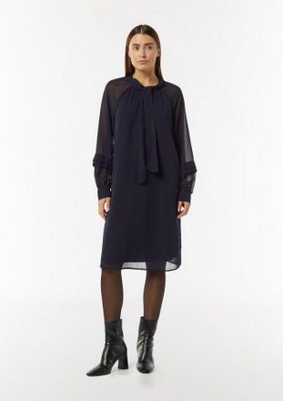 Comma Minikleid Kleid Chiffonkleid mit transparenten &Auml;rmeln