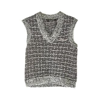 Karl Lagerfeld Boucle-Weste - - Knitwear - Damen - Schwarzk - S