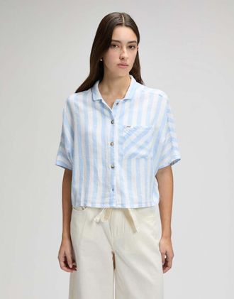 Lee Chemise d&eacute;t&eacute; &agrave; manches courtes et rayures - Bleu clair