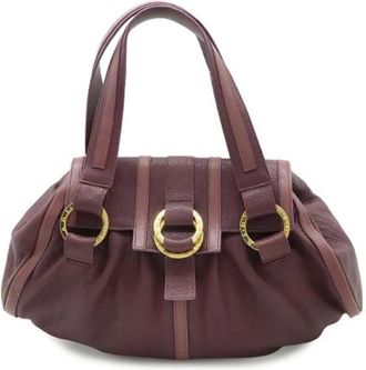 Bulgari Pre-owned Chandhra Leather Shoulder Bag - Femme - Pre-owned - Violet - Taille: ONE Size